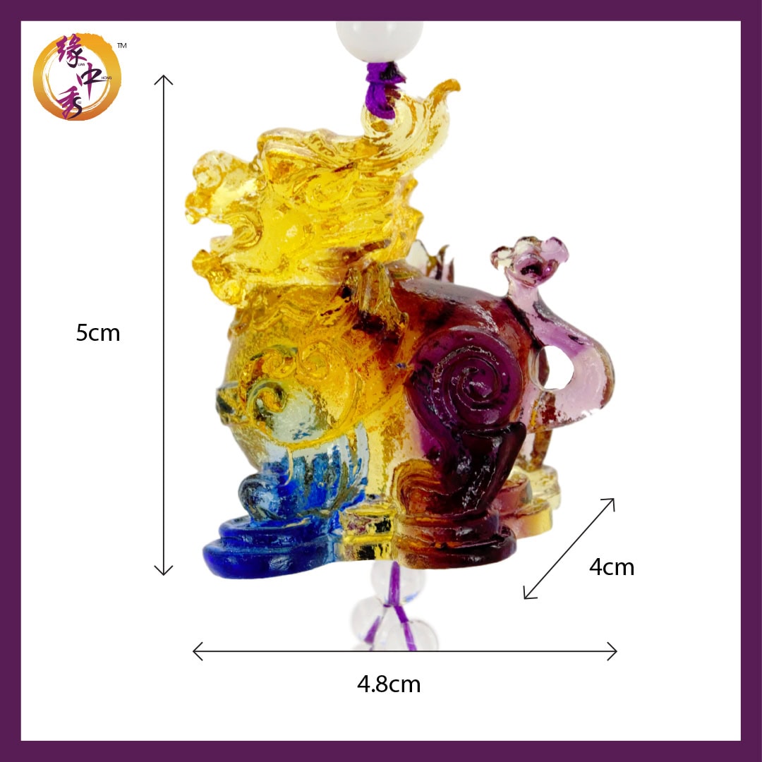 Prosperity Pi Xiu Hanging Charm with Tassel | Yuan Zhong Siu